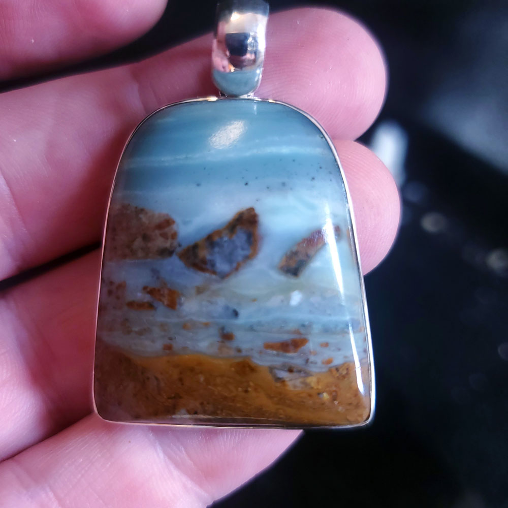 Ocean Picture stone pendant K – Dan Hurd Prospecting